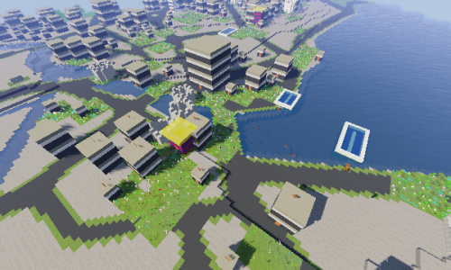 The Map of Switzerland in Minecraft